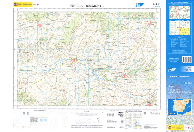 Pinilla-Trasmonte. Mapa Topográfico Nacional 1:25.000. 2019