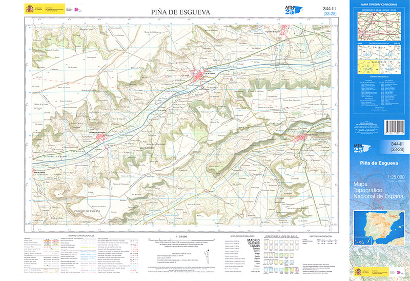 Piña de Esgueva. Mapa Topográfico Nacional 1:25.000. 2019