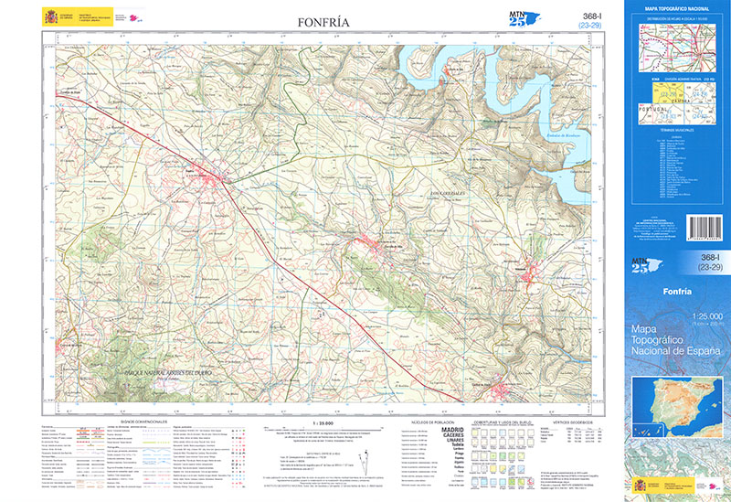 Fonfría. Mapa Topográfico Nacional 1:25.000. 2019