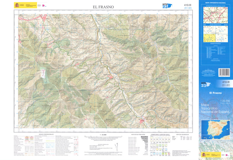 El Frasno. Mapa Topográfico Nacional 1:25.000. 2019