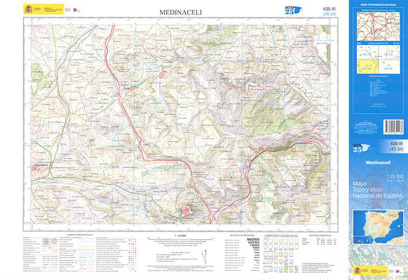 Medinaceli. Mapa Topográfico Nacional 1:25.000. 2019